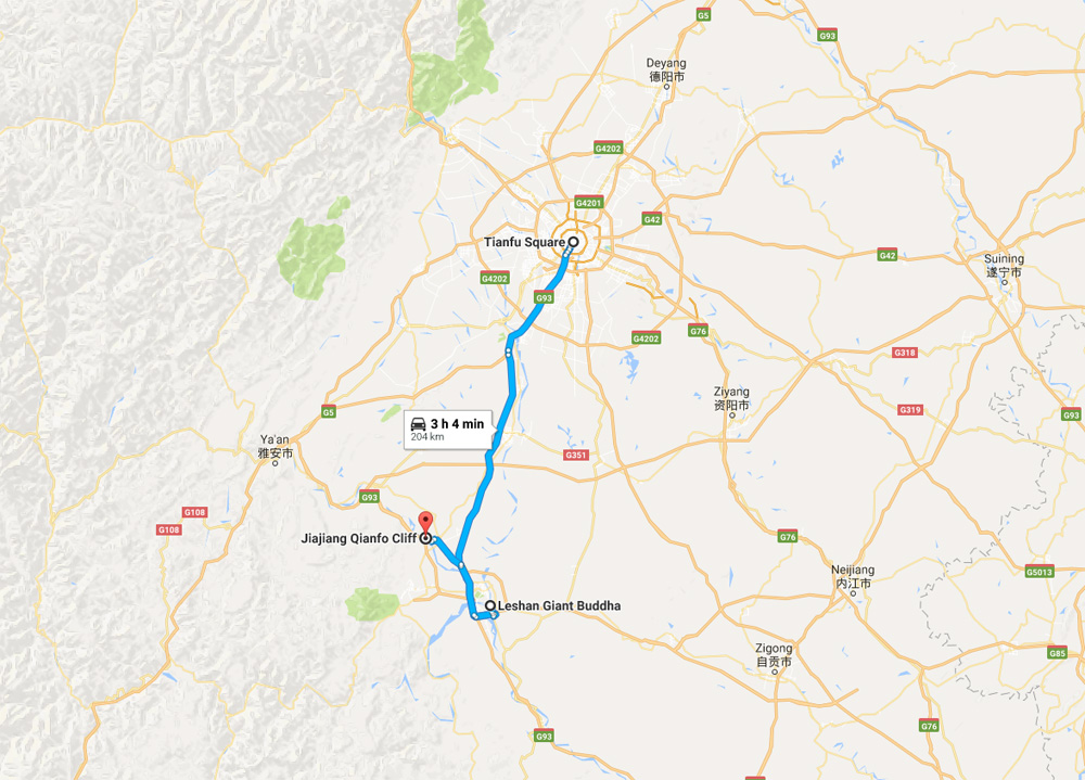 Leshan Giant Buddha and Jiajiang Thousand Buddha Cliff Day Tour